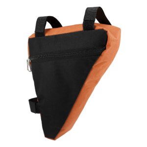 x autohaux bike triangle frame bag front pouch cycling bicycle wedge tube storage bag for road mountain bikes orange