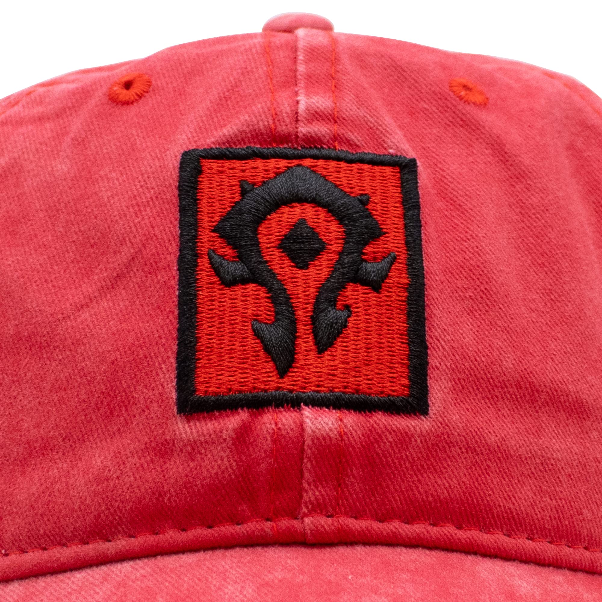 Culture Fly World of Warcraft Horde Knit Patch Dad Hat Red