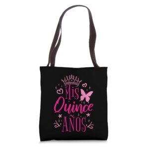 sweet 15 mexican birthday party quinceanera mis quince años tote bag