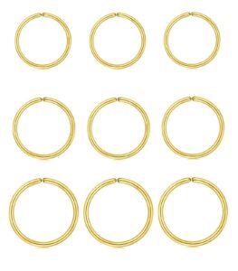 modrsa nose rings hoops gold hoop nose ring nose hoops cartilage hoop earring thin cartilage earring hoop helix hoop earring small hoop earrings for cartilage tragus hoop earring lip hoop 20g 6-10mm