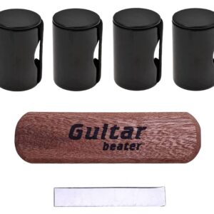 TUOREN 4pcs Finger Sand Shakers Rhythm Beater Board Hand Percussion Instrument Set Playing Accompaniment on Guitar Ukulele Cajon Drum Accessory