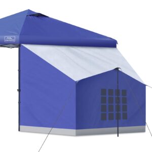 kampkeeper side tent,camping tent for 10' x 10' pop up canopy, easy set up gazebo,compatible with 10' wide tents (blue) only side tent