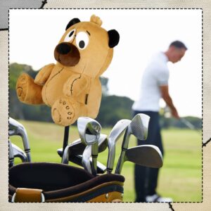 Golf Club Driver Headcovers Funny Animals Elephant Bear Driver Head Cover fits up to 460cc Driver Clube Head Great Gift Idea for Men Women Who Love Golf Also for Kids (Bear)