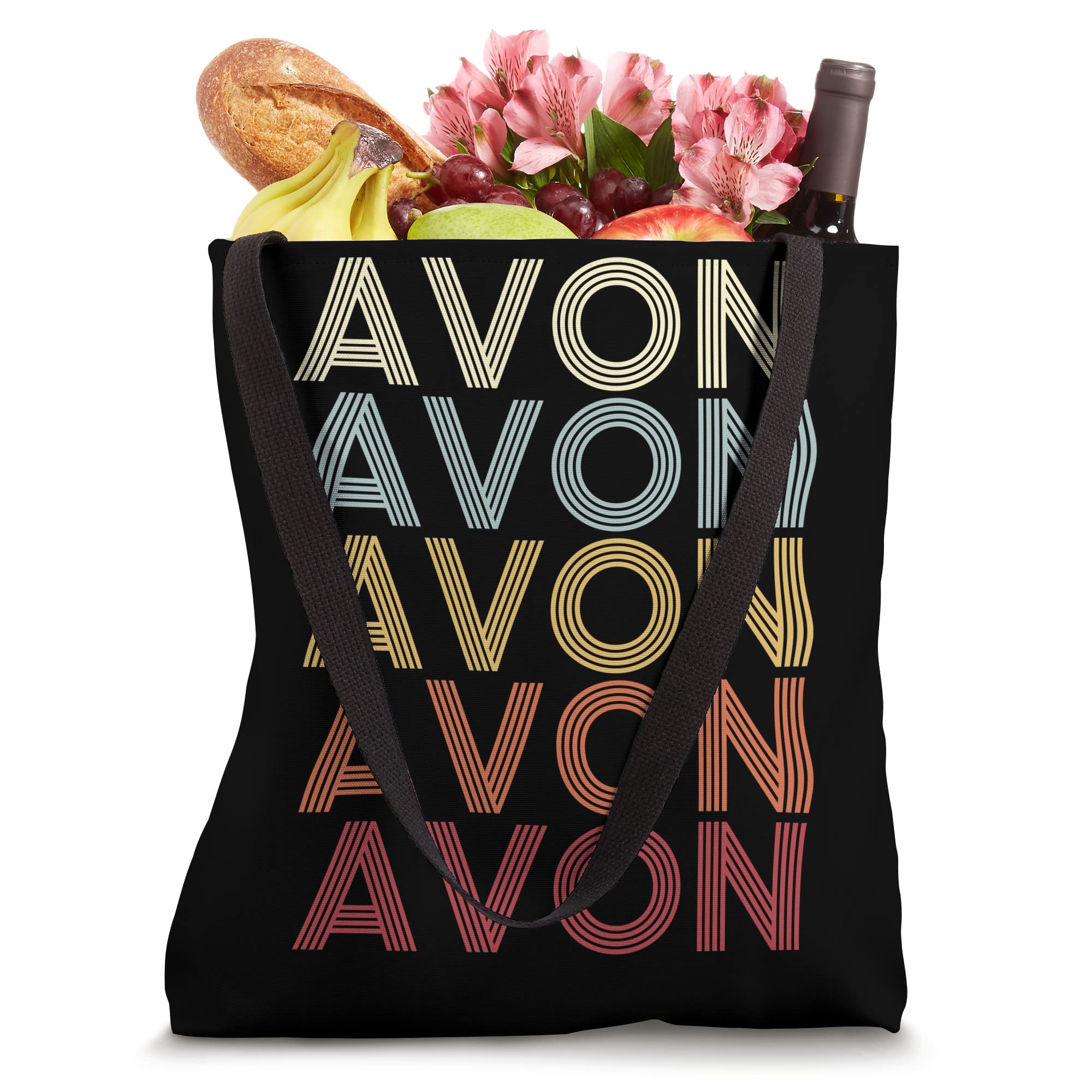 Avon Massachusetts Avon MA Retro Vintage Text Tote Bag