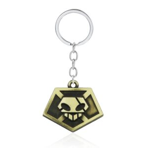 ichigos soul reaper badge keychain - ichigo hollow mask charm chain - christmas anime cosplay gifts for women men and fans