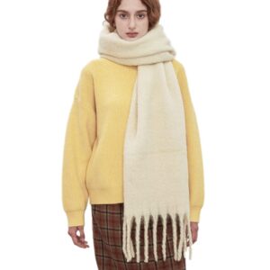 ouniya premium large chunky scarf colorful cashmere feel oversized scarves blanket soft big wool thick winter warm women