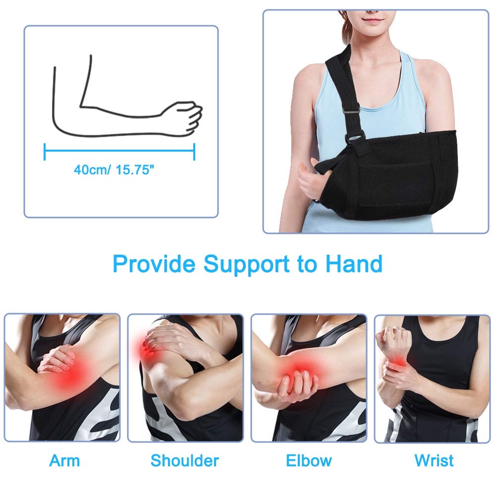 Tiiyee Shoulder Abduction Sling, Shoulder Immobilizer Rotator Cuff Support Brace Comfortable Rotator Cuff Support Brace for Shoulder Injury Men Women Broken Fracture