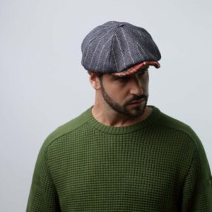 Alfonso D'Este Leonardo Newsboy Cap Size 59 Cm Bleu