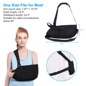 Tiiyee Shoulder Abduction Sling, Shoulder Immobilizer Rotator Cuff Support Brace Comfortable Rotator Cuff Support Brace for Shoulder Injury Men Women Broken Fracture