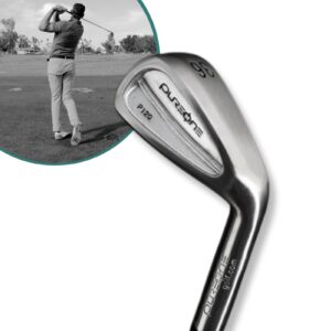 pureone golf center strike training club, mid-iron - golf swing trainer for the sweet spot - right handed