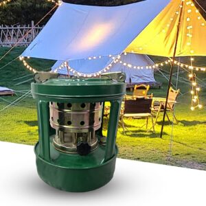 8 Wicks Camping Stove, Detachable Fuel Efficient Picnic Stove, Handy Outdoor Portable Kerosene Stove, Camp Tent Heater for Outdoor Backpacking Hiking Traveling Picnic BBQ Army Green