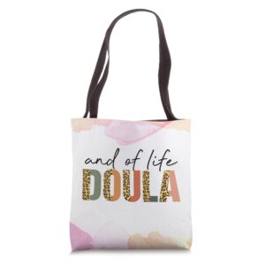 doula midwife nicu picu l&d nurse leopard end of life doula tote bag