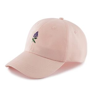 aung crown lavender embroidered dad hat women men adjustable baseball cap (pink/lavender)