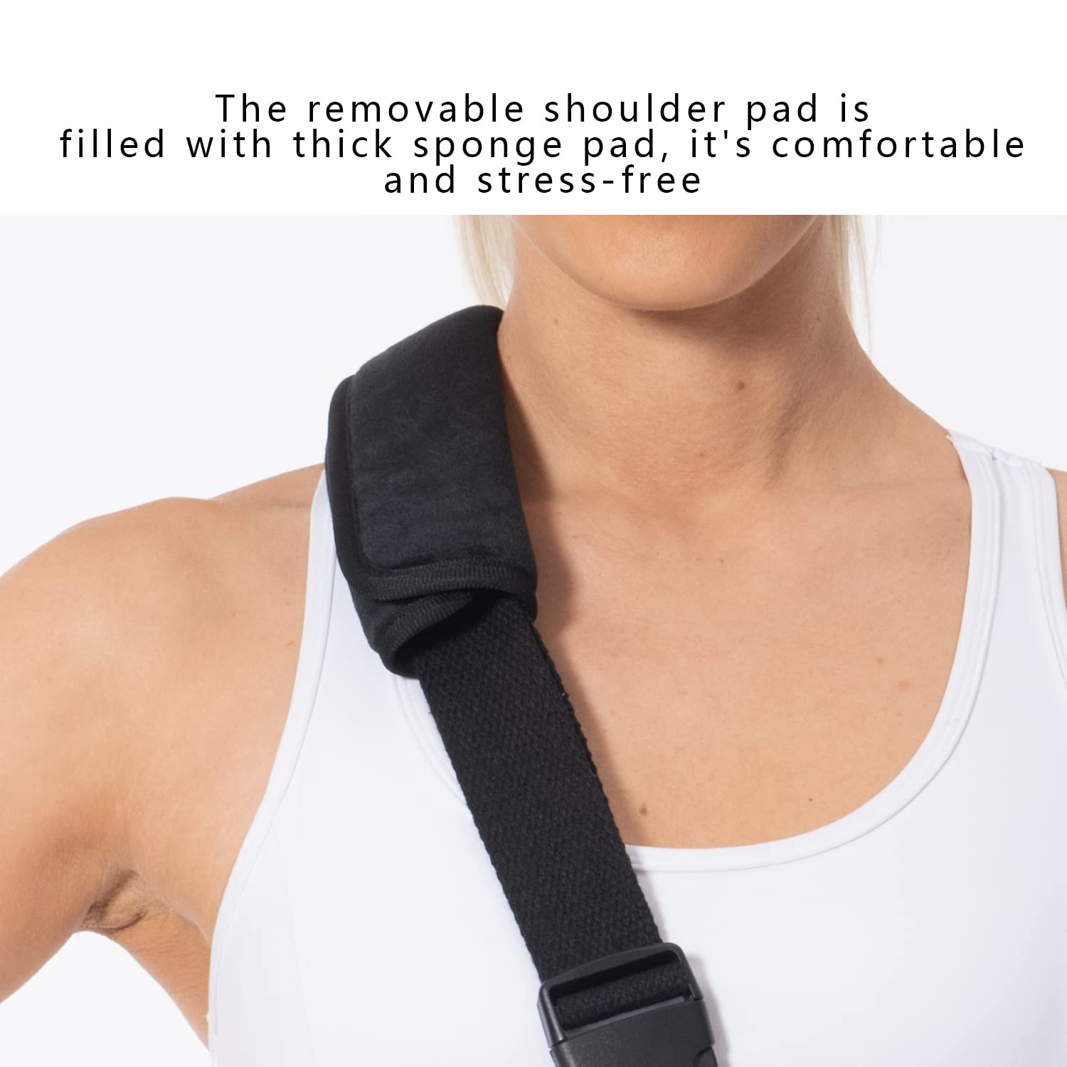 Fotgok Foam Arm Sling Shoulder Immobilizer Rotator Cuff Support Brace with Waist Strap for Shoulder Injury for Women for Broken Dislocated Fracture, Rose Leopard