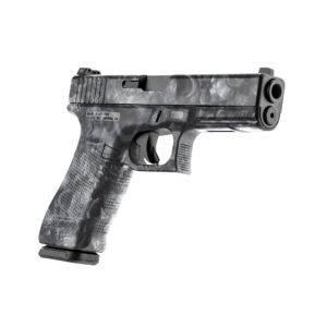 gunskins pistol skin compatible with glock 45 - premium vinyl gun wrap with precut pieces - easy to install - 100% waterproof non-reflective matte finish - made in usa - proveil reaper black