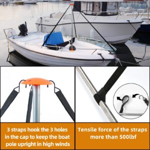 Tuszom Adjustable 2 Pack Boat Cover Support Pole with Straps, Storage Bag, Sandbag, and ABS Plastic Part