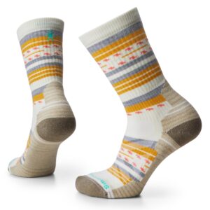 smartwool women's hike light cushion merino wool margarita crew socks