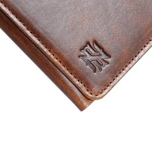 N&S LEATHER Wallet for Men, Slim Mens Wallets for Credit Card and Money Holder - Men's Wallets Card Cases and Money Organizers - Men's Minimalist Compact Card Wallet (Crazy Brown)