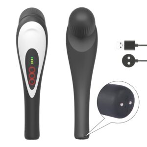 Handheld Personal Vibrating Massager - Cordless Electric Muscle Massager, Deep Tissue Massager for Neck Back Shoulder Foot, Portable Wand Massage for Full Body (Black)