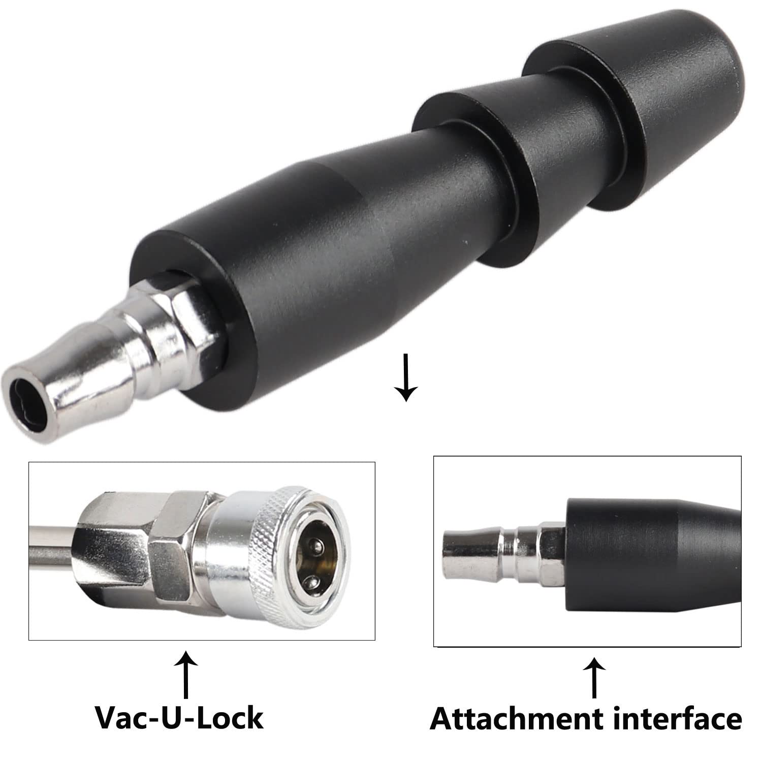 Quick Connector Device Extension Tube Adapter for DIY Fredorch Machine with Vac-U-Lock System Single Super Adapter (Single Vac-U-Lock)