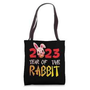 year of the rabbit chinese new year 2023 tote bag