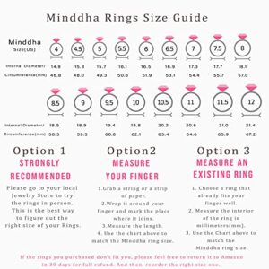 MINDDHA 925 Sterling Silver Promise Rings – Real Sterling Silver Infinity Rings with a CZ Simulated Diamond, Stackable Engagement Bands, Gold Plated Options, Wedding Ring for Women and Men, Sizes 4-12