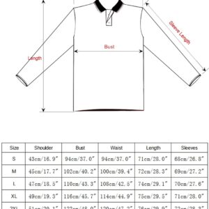 LUJENGEFA Mens Polo Shirts Long Sleeve Casual Plaid Collar Golf Shirt for Men Slim Fit Cotton Polo T Shirts Top B-Black Large