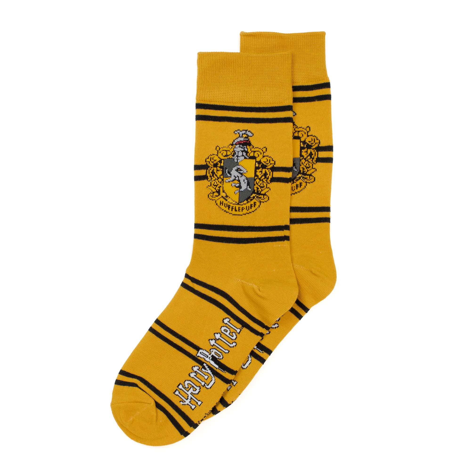 Culture Fly Harry Potter Hufflepuff Premium Knit Scarf Beanie Socks 3pc Winter Bundle Gift Set