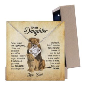 to my daughter necklace, daughter gifts from dad, father daughter necklace love knot, daughter necklace from dad, birthday gifts for daughter from dad, christmas gift for daughter