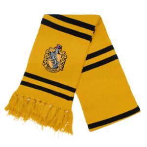 Culture Fly Harry Potter Hufflepuff Premium Knit Scarf Beanie Socks 3pc Winter Bundle Gift Set