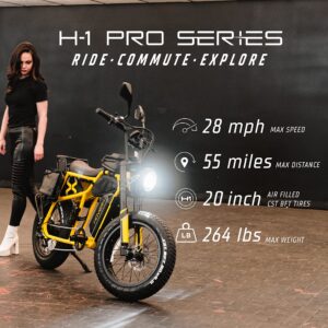 Hover-1 Altai Pro R750 Electric Bicycle with 28 mph Max Speed, 750W Motor, Average Range of 55 Miles, and Accessories Electric Bike for Adults & Teens