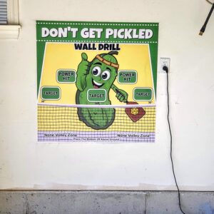 Pickleball Racquet Sport Wall Drill Target Decal - Peel and Stick Poster - A Dink Pad for Pickleball Training - Perfect Aids and Equipment - Be A Slam Master Today