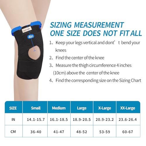 Galvaran Knee Brace with Side Stabilizers for Meniscal Tear Knee Pain ACL MCL Arthritis Injuries Recovery, Breathable Adjustable Knee Support for Men and Women