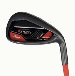 lag shot golf junior 7 iron for 9 to 11 year olds youth swing trainer (right handed) - add distance & accuracy to all your drives. golf digest editors' choice “best swing trainer” 2022 & 2023!