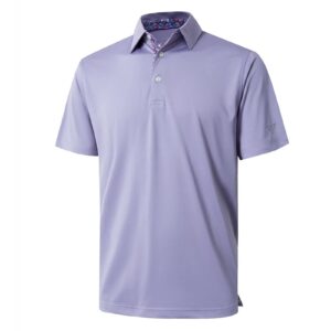 m maelreg golf polo shirts for men short sleeve performance moisture wicking quick dry casual collared men’s polo shirts lavender