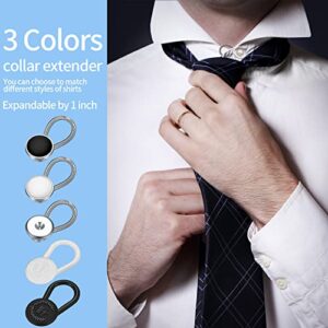 TOOINKCV 20 Pcs Shirt Collar Button Extenders, Elastic Collar Extenders for Mens Shirts, 5 Styles Dress Shirt Tie Neck Collar Button Expanders for Expanding Length Men Women Dress Shirts