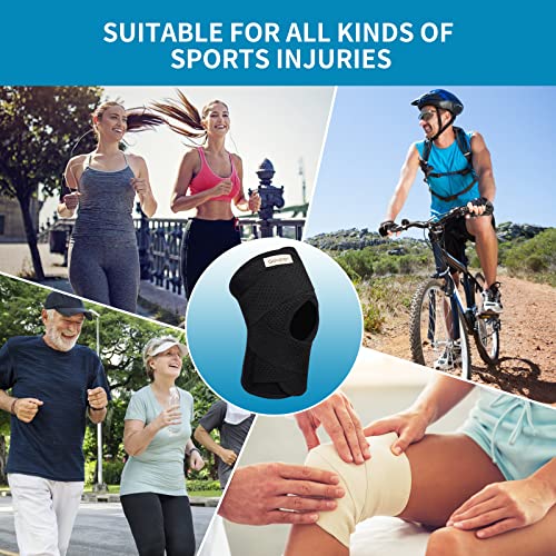 Galvaran Knee Brace with Side Stabilizers for Meniscal Tear Knee Pain ACL MCL Arthritis Injuries Recovery, Breathable Adjustable Knee Support for Men and Women