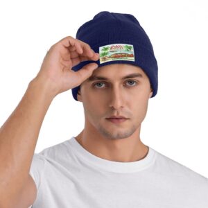 Jimmy Singer Buffett Beanie Hat Mens Warm Cap Winter Multifunctional Knit Hat Graphic Skull Caps Navy Blue