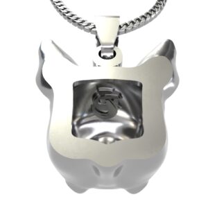 SC SWICK CREATIONS Boston Terrier Dog Head 925 Sterling Silver Pendant