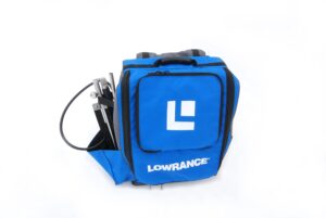 lowrance activetarget explorer portable ice kit with activetarget transducer, bag, 24ah battery, transducer pole (no display included)