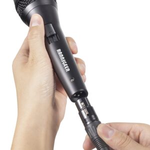 Rannsgeer Dynamic Vocal Handheld Karaoke Microphone with Cable and Carrying Case (RM82B)