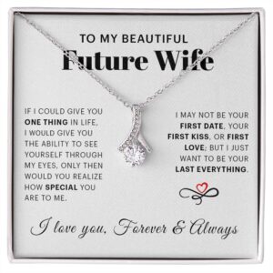 mdprints to my soulmate necklace for women, future wife necklace, fiance gifts for her, to my wife necklace wedding anniversary present for wife, beautiful soulmate jewelry on christmas, stainless