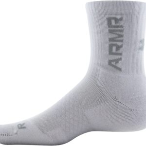 Under Armour Standard 3-Maker Mid-Crew Socks, 3-Pairs, White, Large