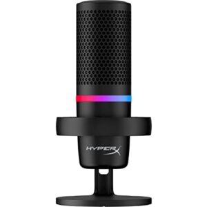 hyperx duocast omnidirectional usb microphone rgb lighting black (renewed)