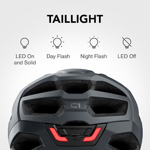 Sena C1 Smart Cycling Helmet with Bluetooth Intercom and Smartphone Connectivity for Music, GPS, and Phone Calls (Matte White, Medium)