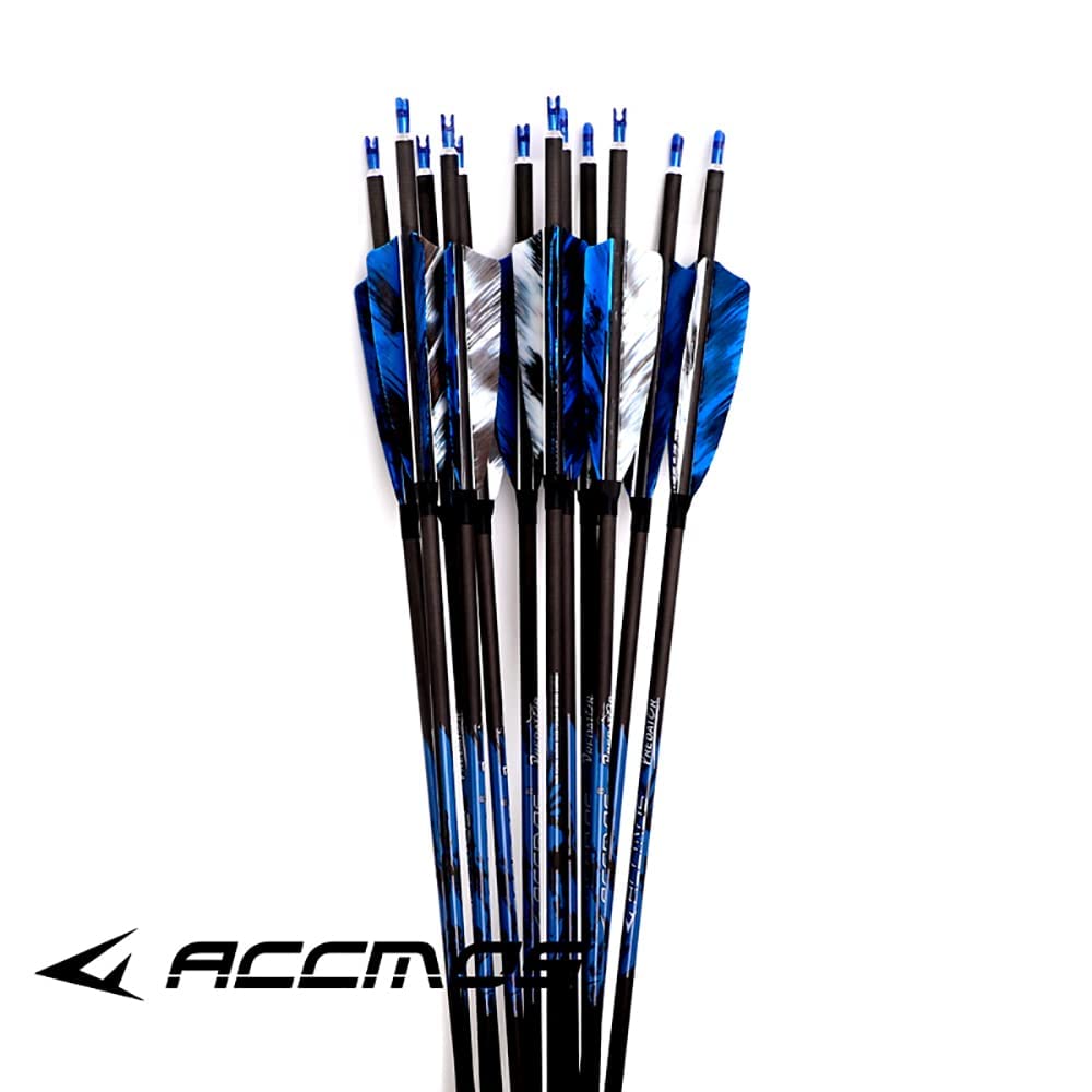 340-Spine Arrow 32-Inch Arrow Target Practice Arrow Hunting Arrow Carbon Arrows Compound Bow Recurve Bow Adult Youth Archery Indoor Outdoor Shooting Bullet Field Tip 18pc Style2