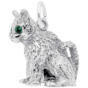 rembrandt cat charm, sterling silver