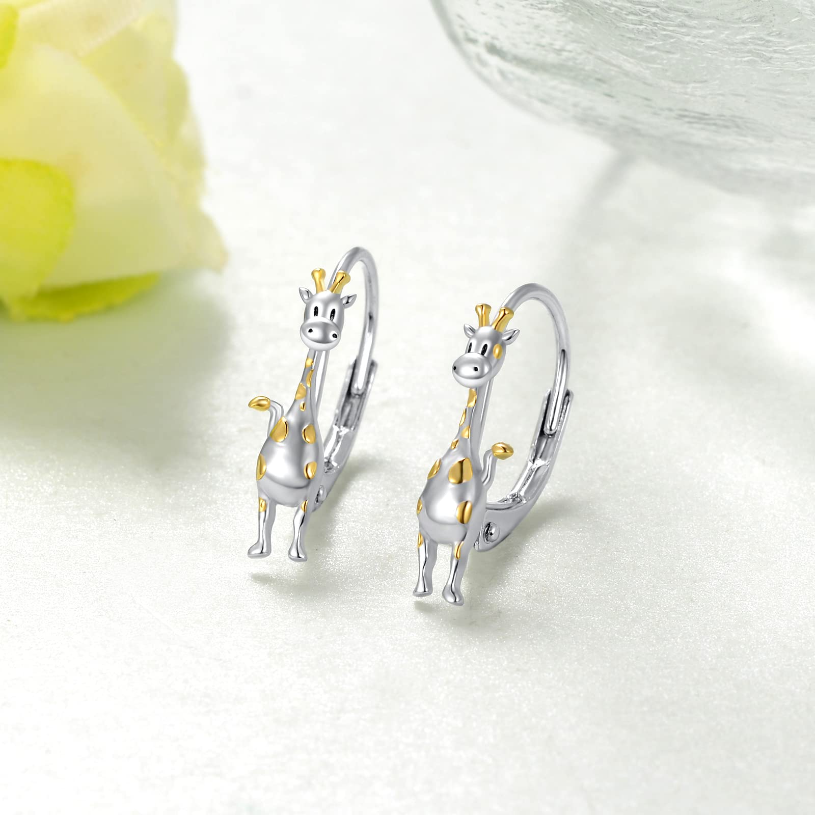 Giraffe Earrings for Women 925 Sterling Silver Giraffe Earrings Cute Animal Giraffe Jewelry for Women Giraffe Gifts for Women