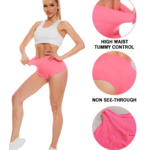 High Waist Yoga Booty Shorts Women's Butt Lift Leggings Workout Tummy Control Dance Rave Hot Pants