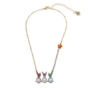 betsey johnson bunny bar necklace